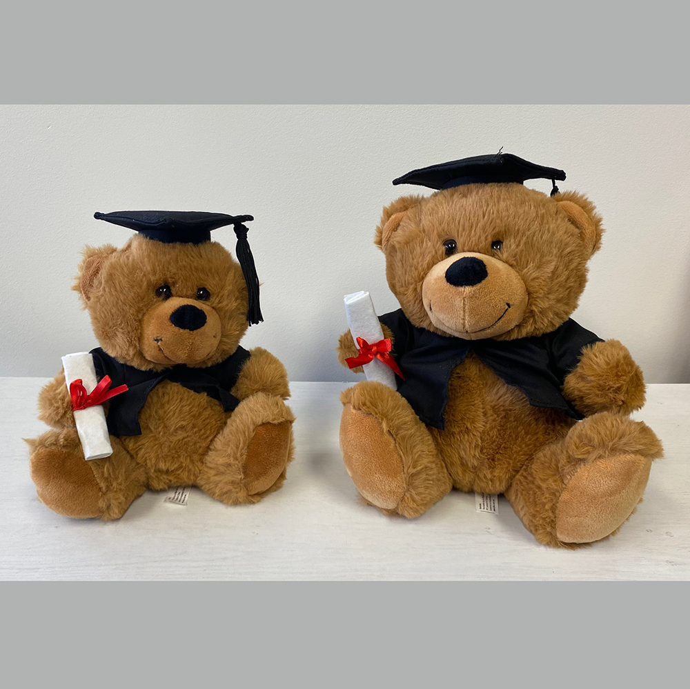 18cm Graduation Bear BROWN/BEIGE - Frogie