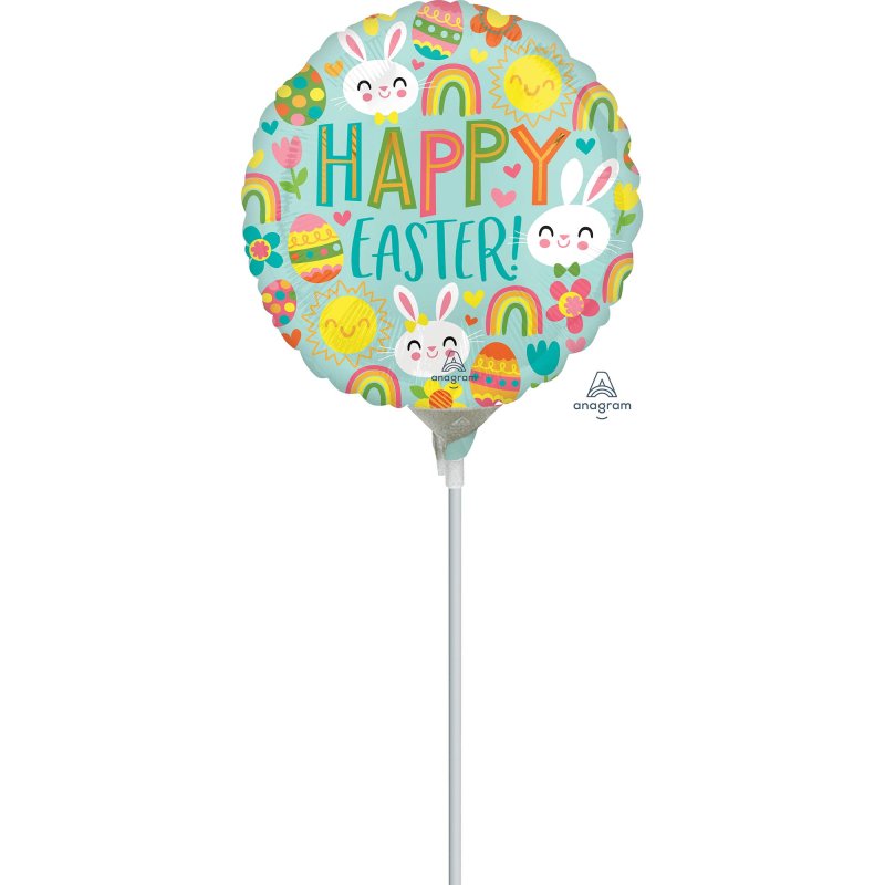 Happy Easter BLUE 9" Air-Filled Balloon - Frogie
